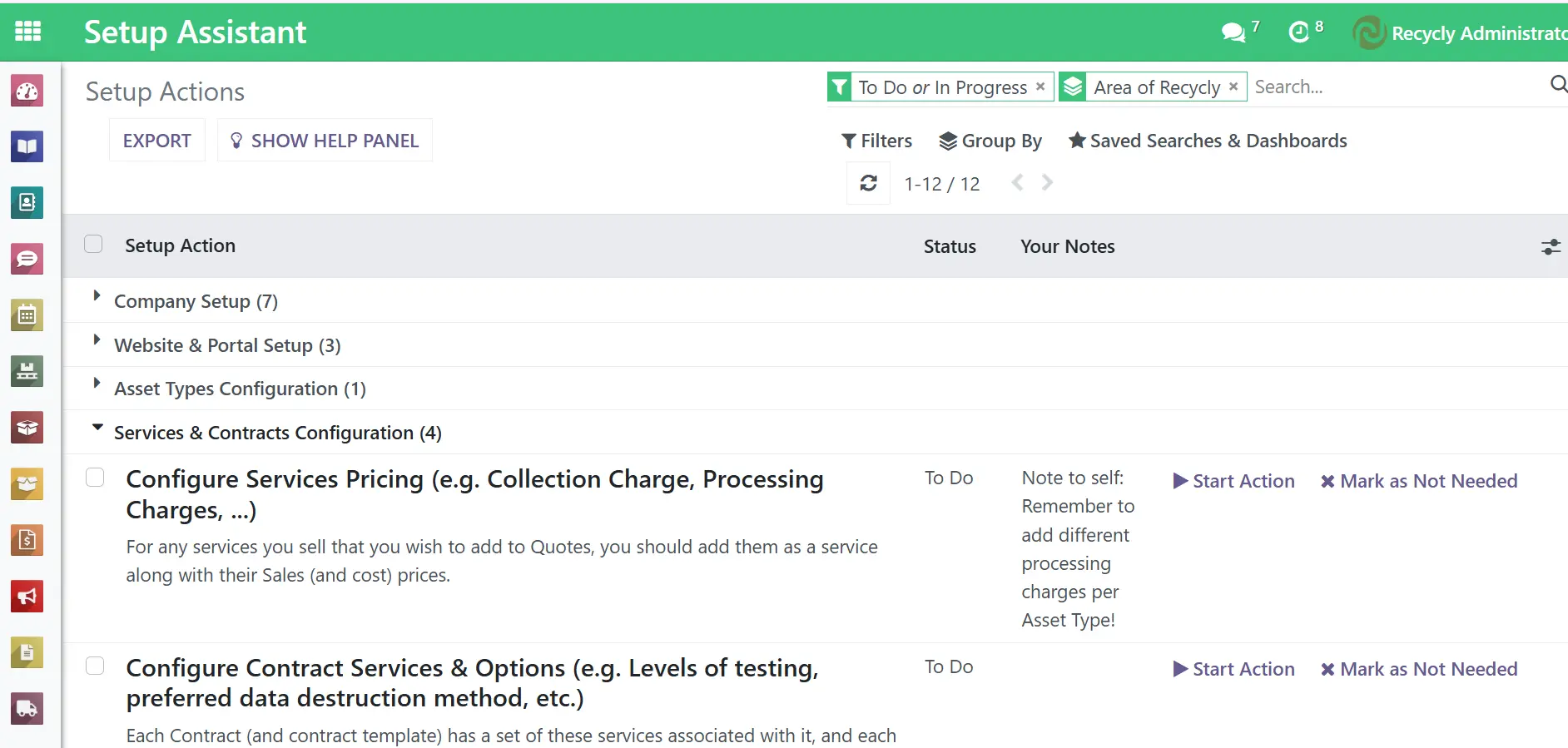 Getting Started with Recycly's Setup Assistant!
